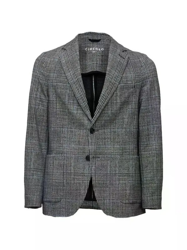 CIRCOLO 1901 Prince Of Wales Check Blazer - Grey