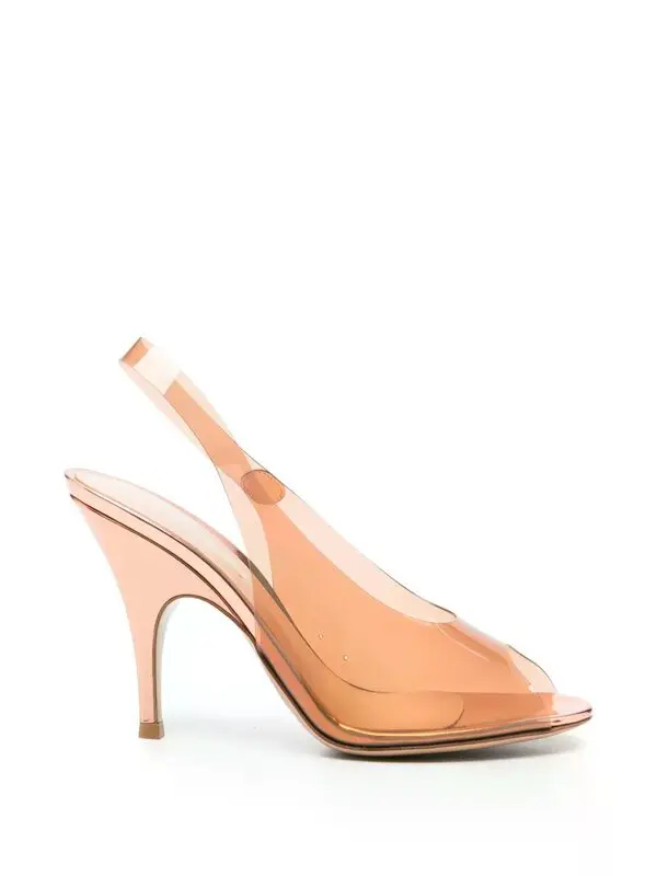 GIANVITO ROSSI Transparent Peep-toe Heeled Sandals