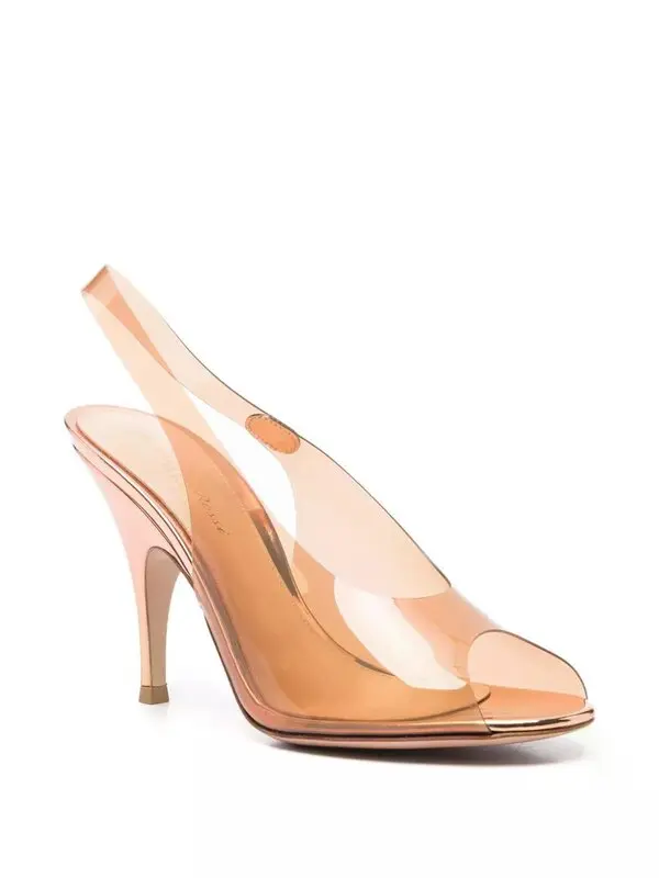 GIANVITO ROSSI Transparent Peep-toe Heeled Sandals