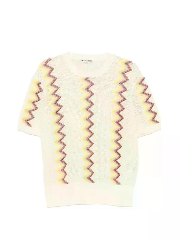 LANVIN Zigzag-pattern Short-sleeve T-shirt