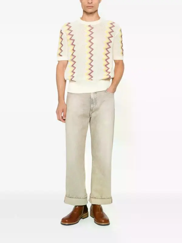 LANVIN Zigzag-pattern Short-sleeve T-shirt