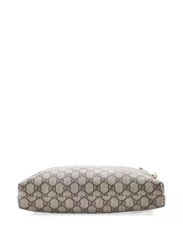 Gucci Zip Top Messenger Bag Gg Coated Canvas Medium Crossbody Bag