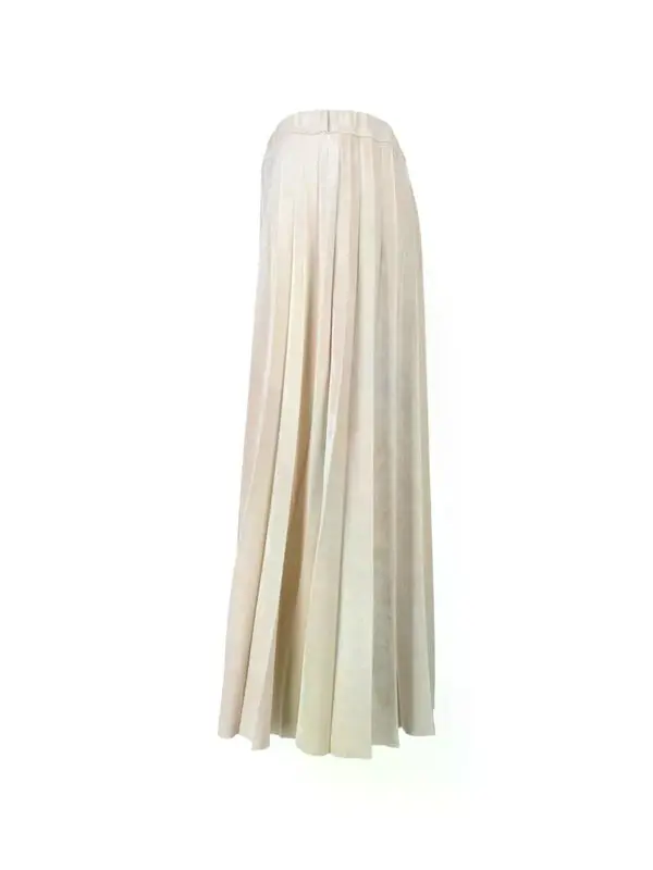 SHIRTAPORTER Pleated Velvet Midi Skirt