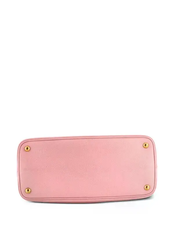 Prada Cuir Double Saffiano Leather Medium Tote Bag - Pink