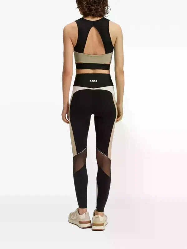 BOSS Logo-print Panelled Sports Bra