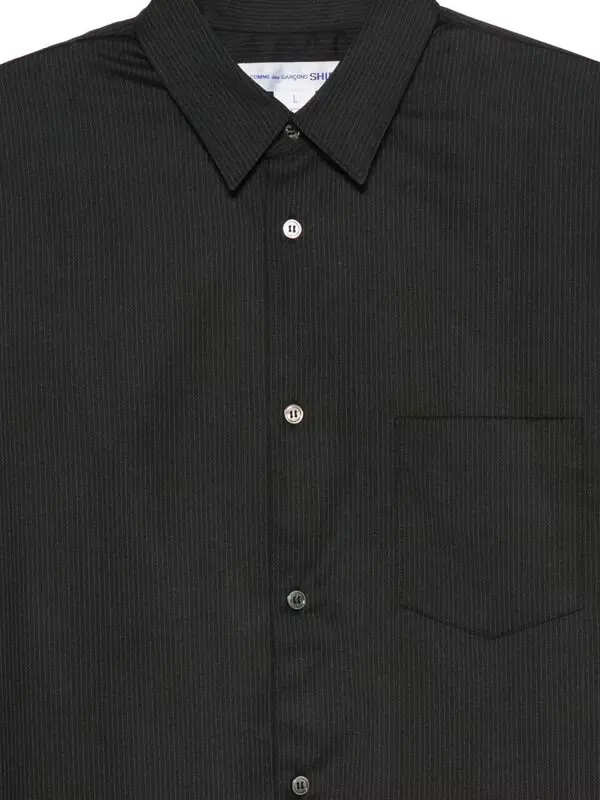 Comme Des Garçons Pinstriped Patch-pocket Shirt