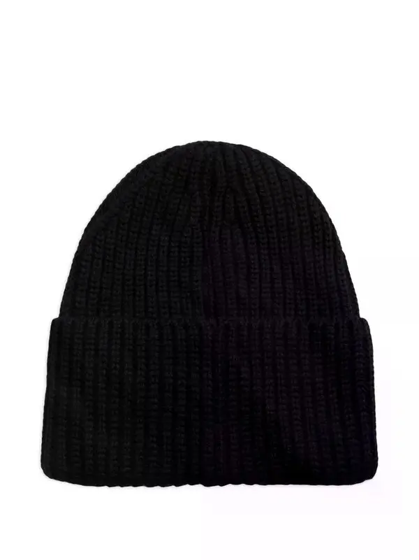 Woolrich Logo-patch Ribbed-knit Beanie Hat