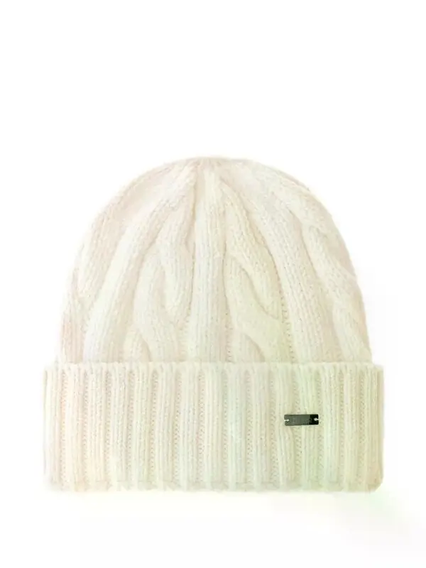 Herno Cable-knit Wool Beanie Hat