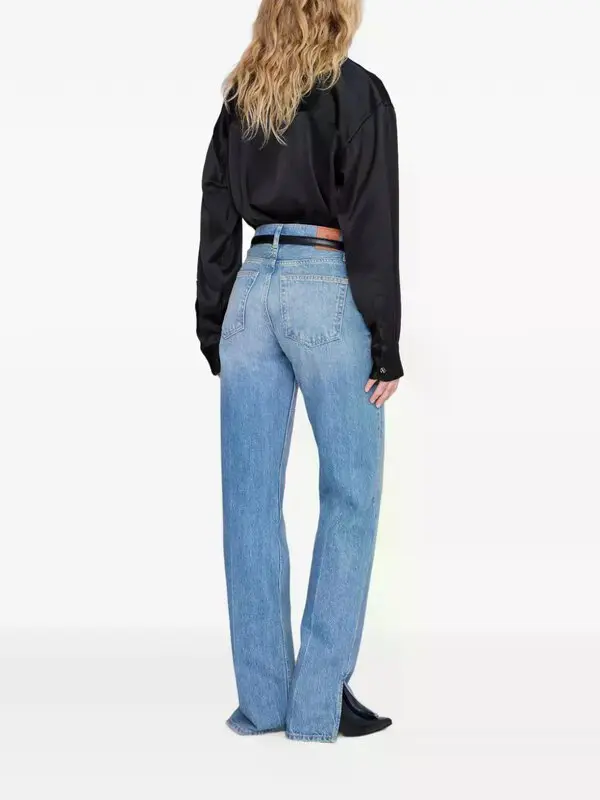 ANINE BING Scott Cropped Shirt