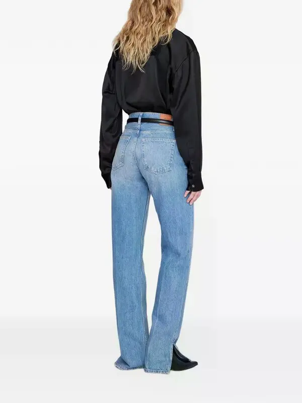 ANINE BING Scott Cropped Shirt
