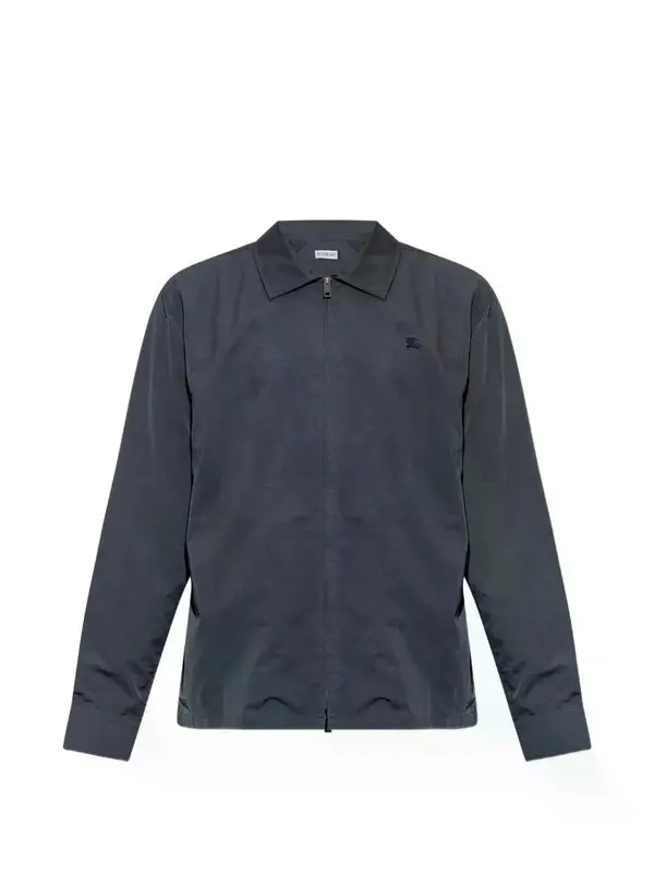 Burberry Ollie Logo-embroidered Shirt Jacket - Grey