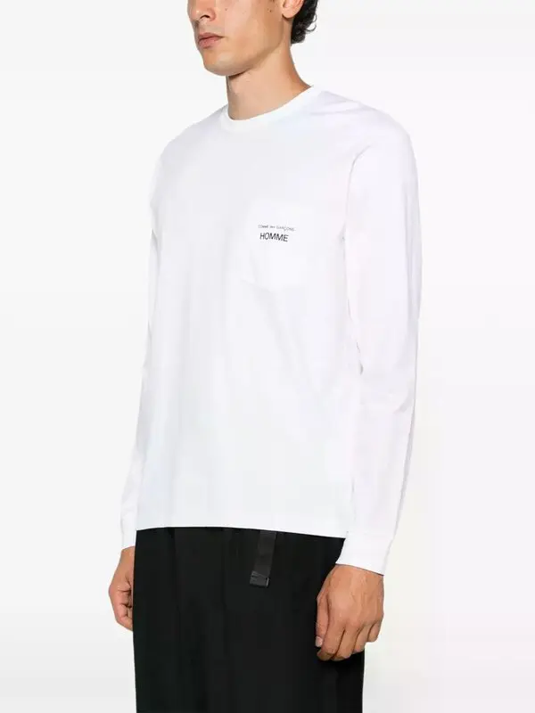 Comme Des Garçons Logo-print Chest-pocket T-shirt