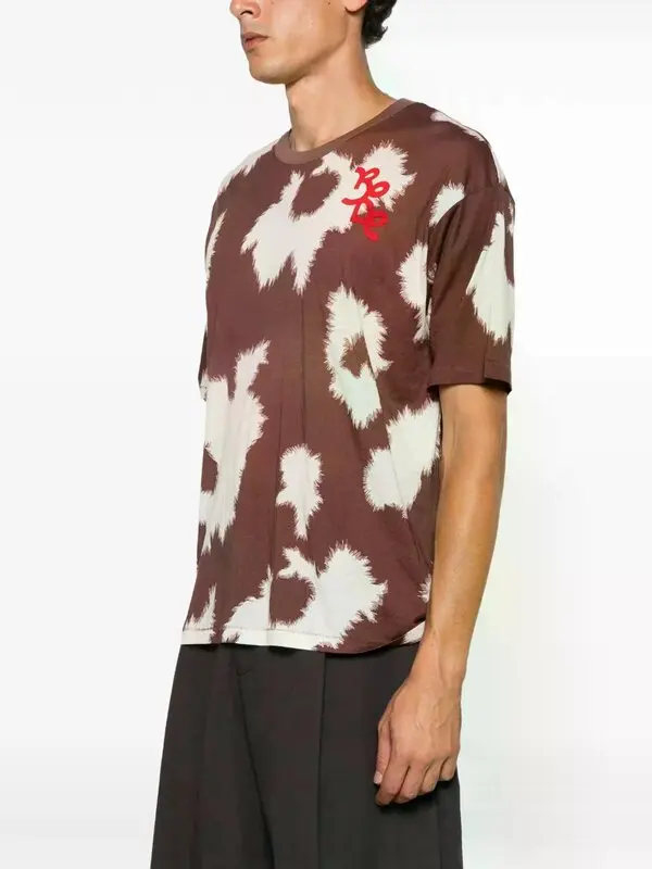 BODE Cow-print Logo-embroidered T-shirt