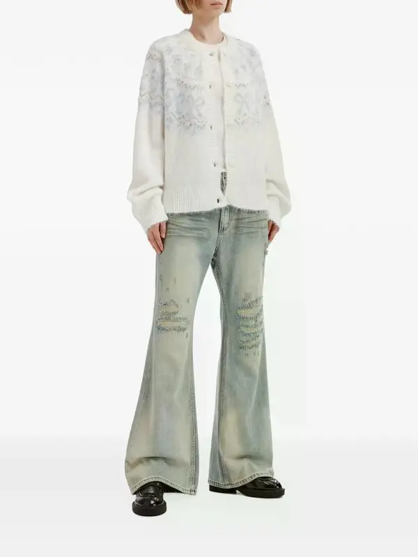 TOUT A COUP Distressed Flared Jeans