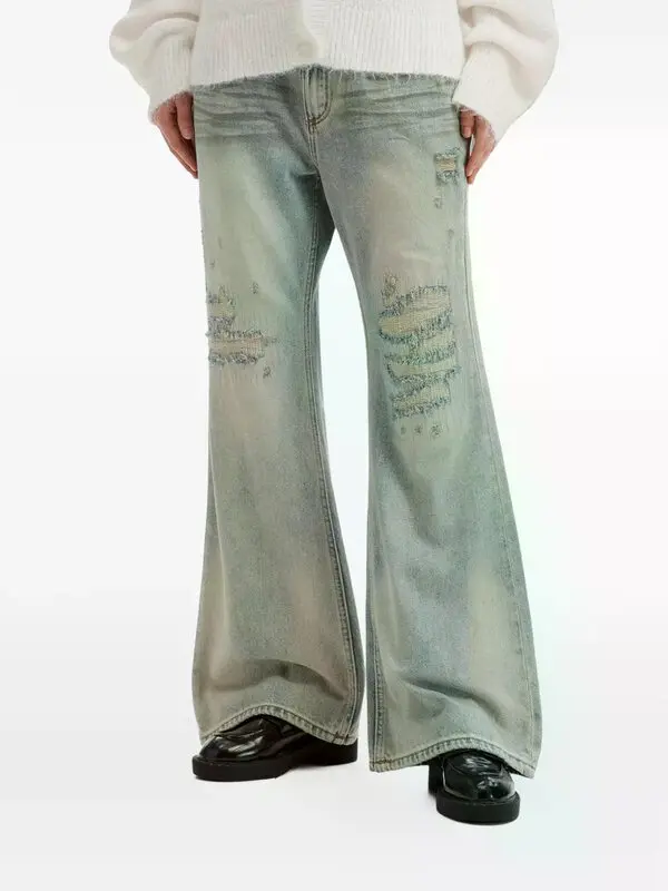 TOUT A COUP Distressed Flared Jeans