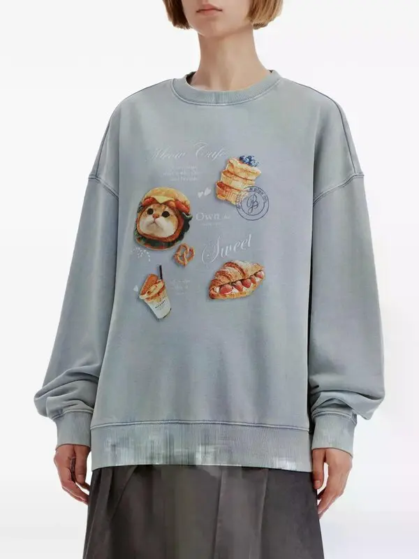 B+AB Graphic-print Sweatshirt - Blue