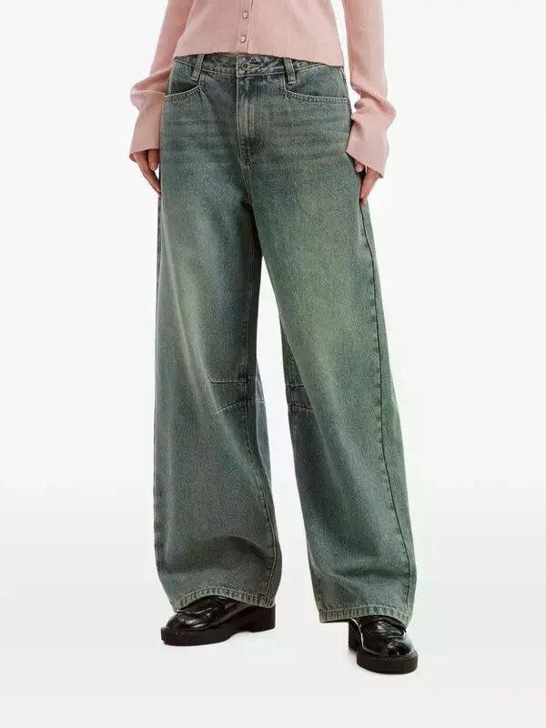 TOUT A COUP Faded-effect Wide-leg Jeans