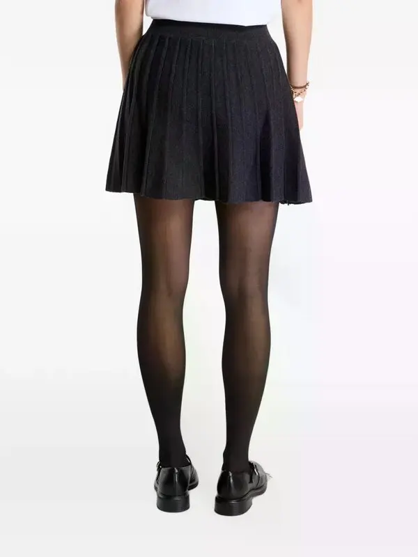 MC2 SAINT BARTH Pleated Knitted Mini Skirt