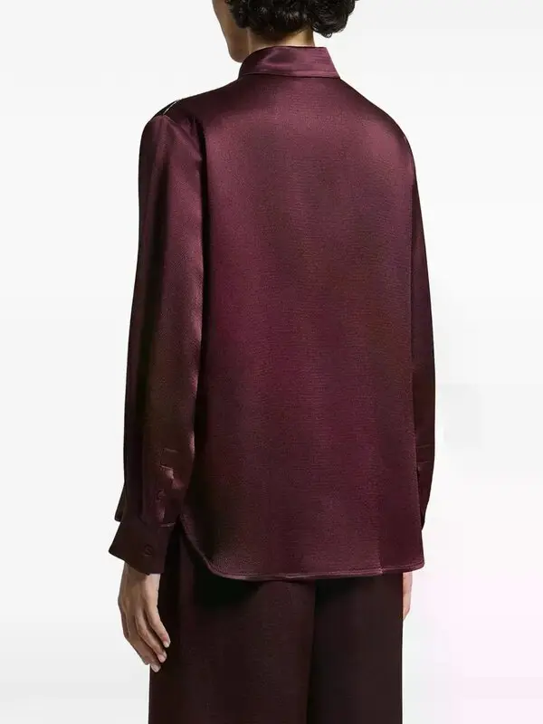Peserico Satin-finish Concealed-fastening Shirt