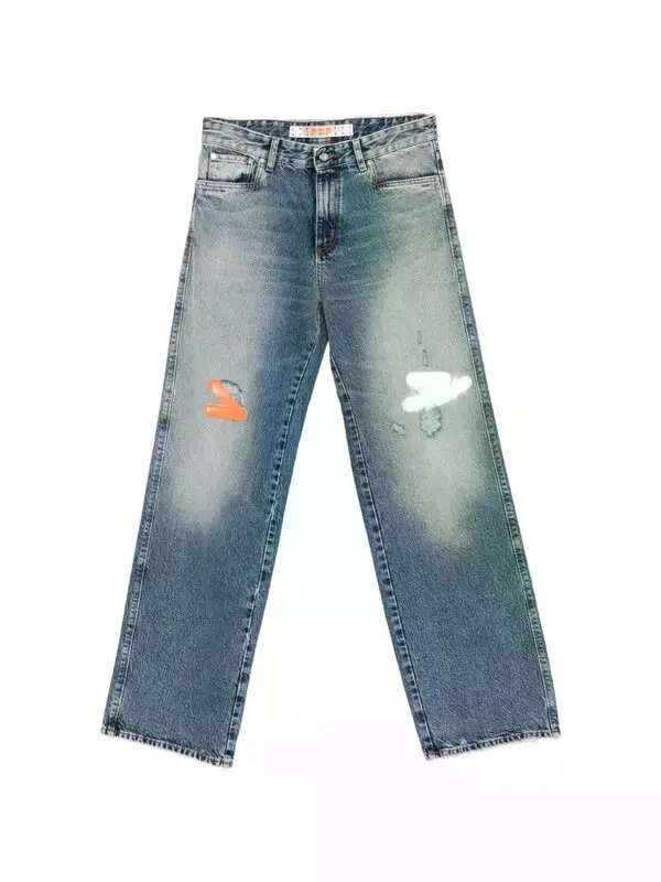 PDF Distressed Graphic-print Jeans