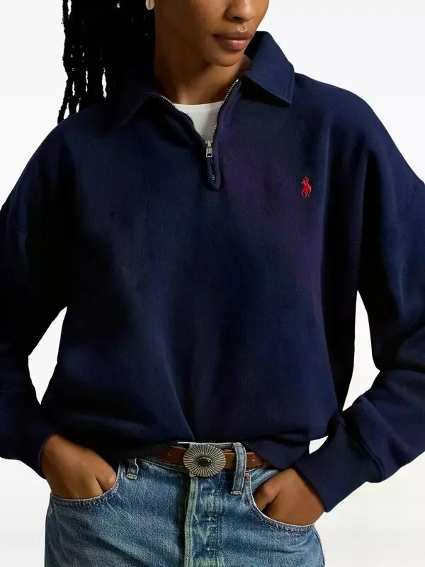 Polo Ralph Lauren Quarter-zip Logo-embroidered Sweatshirt