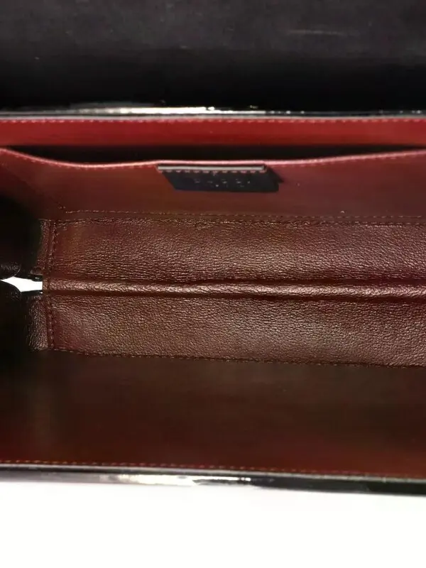 Gucci Sylvie 1969 Top Handle Bag Patent Mini Satchel