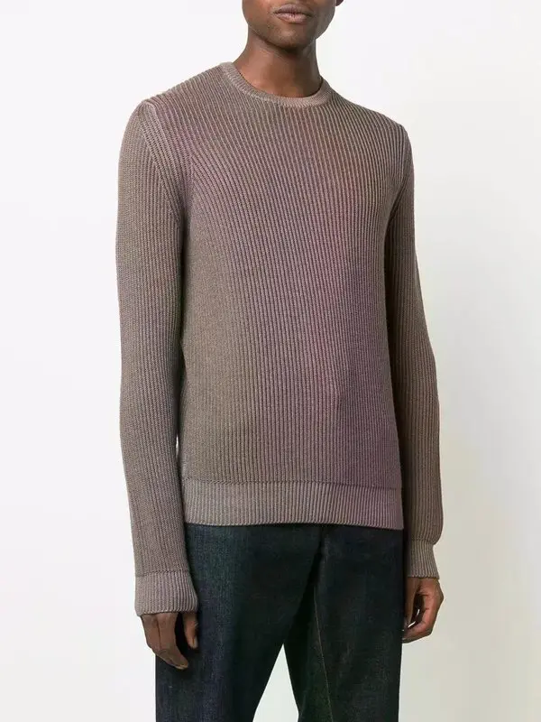 Fedeli Plain Fine-knit Jumper