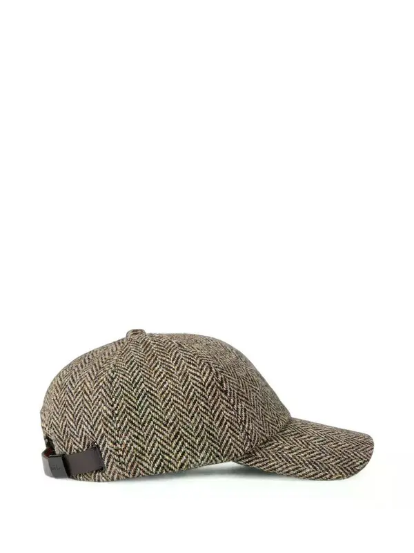 Paul Smith Wool Tweed Cap - Brown