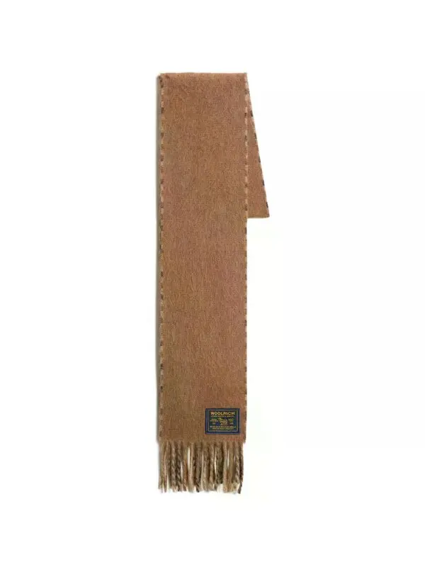 Woolrich Check-pattern Fringed Scarf