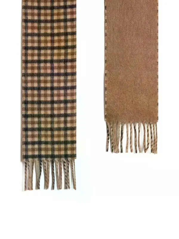 Woolrich Check-pattern Fringed Scarf