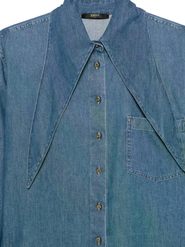 Seventy Exaggerated-collar Denim Shirt