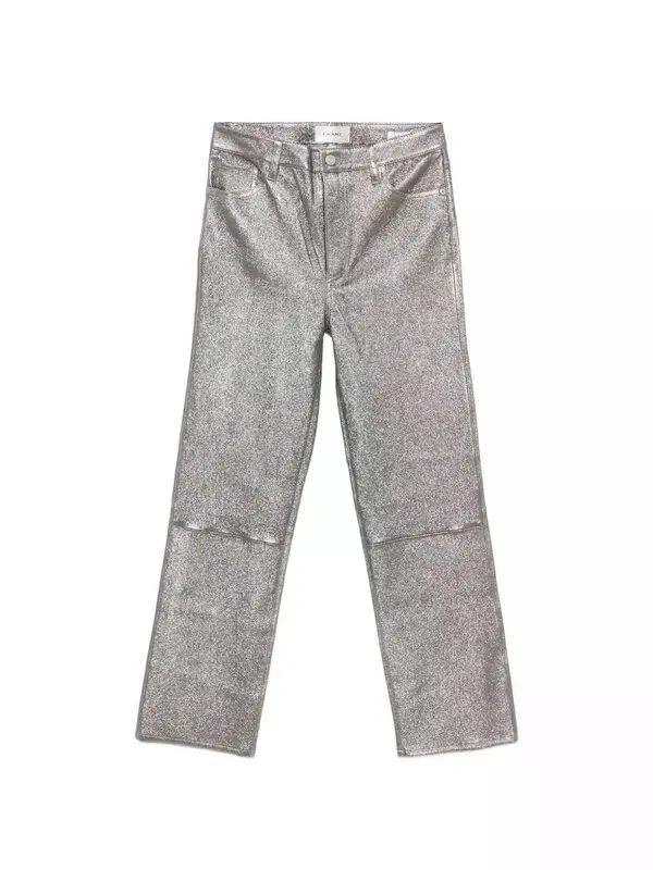 FRAME Le Sleek Metallic Leather Trousers