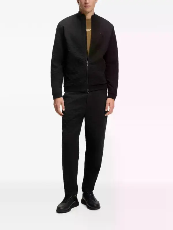 BOSS X Porsche Zip-up Sweatshirt With Pasha-check Jacquard