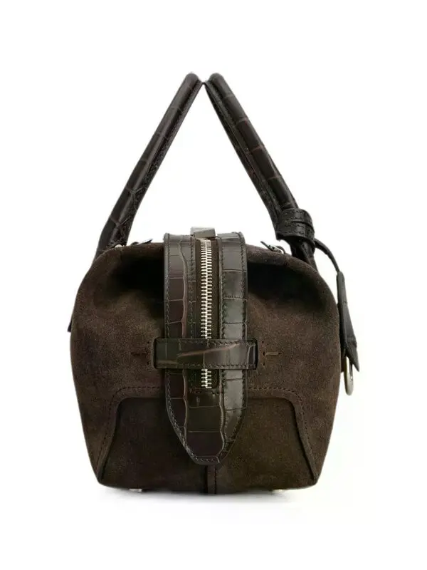 TOD'S Croc-effect Suede Bucket Bag