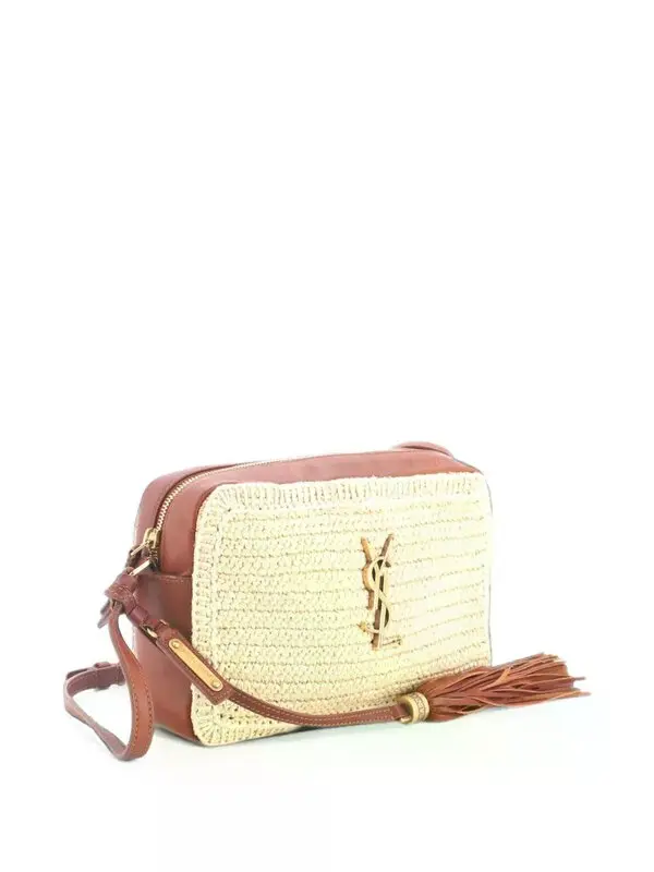 Saint Laurent Lou Camera Bag Woven Raffia Small Crossbody Bag