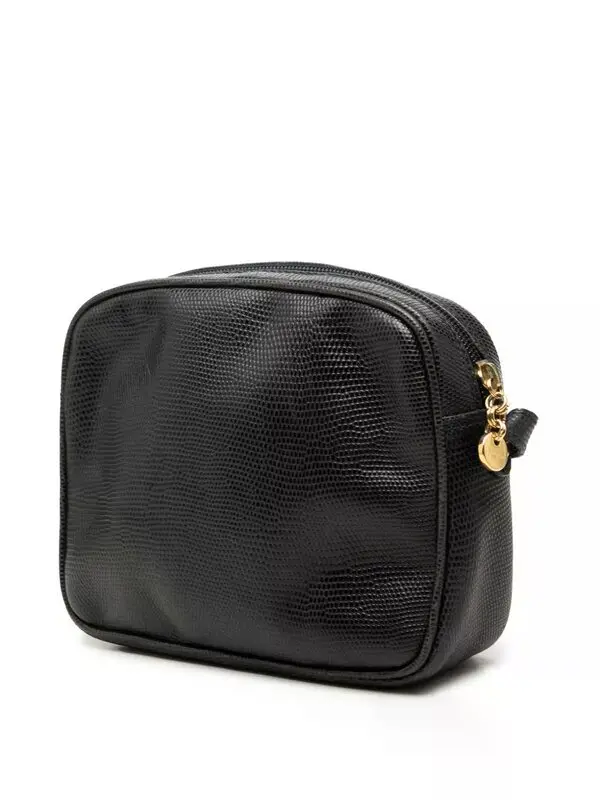 FERRAGAMO 2000-2026 Lizard Embossed Leather Vara Crossbody Bag