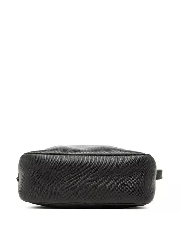 FERRAGAMO 2000-2026 Lizard Embossed Leather Vara Crossbody Bag