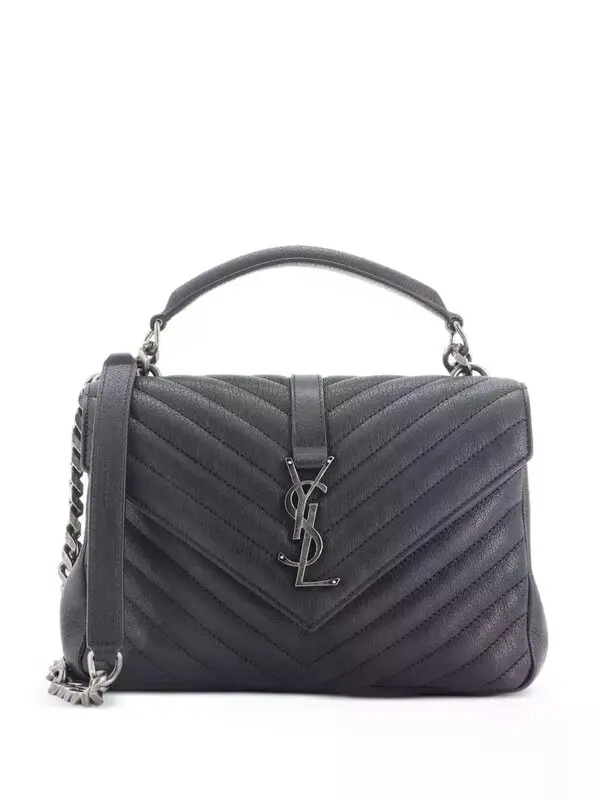 Saint Laurent Classic Monogram College Bag Matelasse Chevron Leather Medium Crossbody Bag