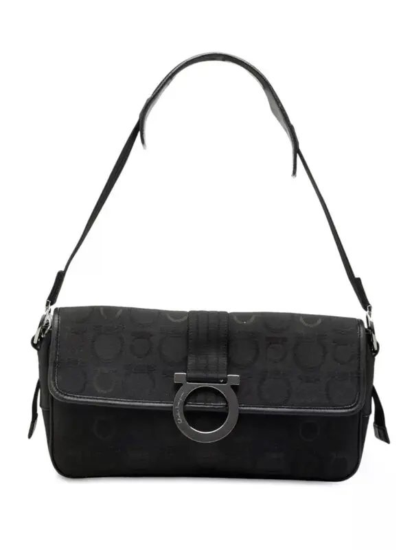 FERRAGAMO 2010-2026 Gancini Canvas Shoulder Bag