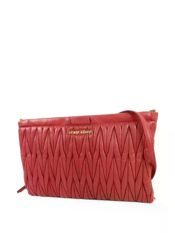 Miu Miu Matelassé Leather Clutch Bag