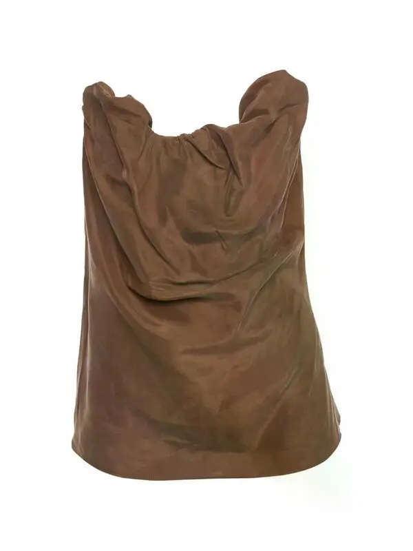 TOTEME Moulage Strapless Tube Top - Brown