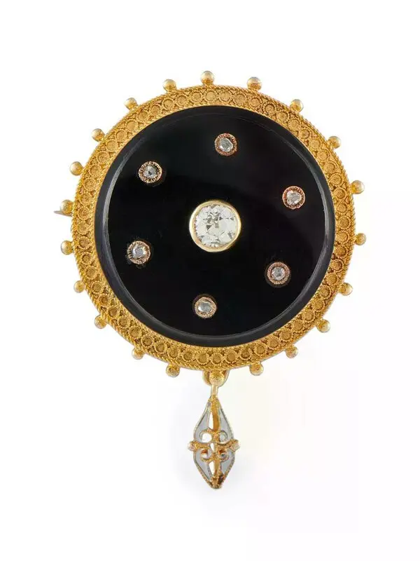 LB EXCLUSIVE Agate And Diamond Brooch
