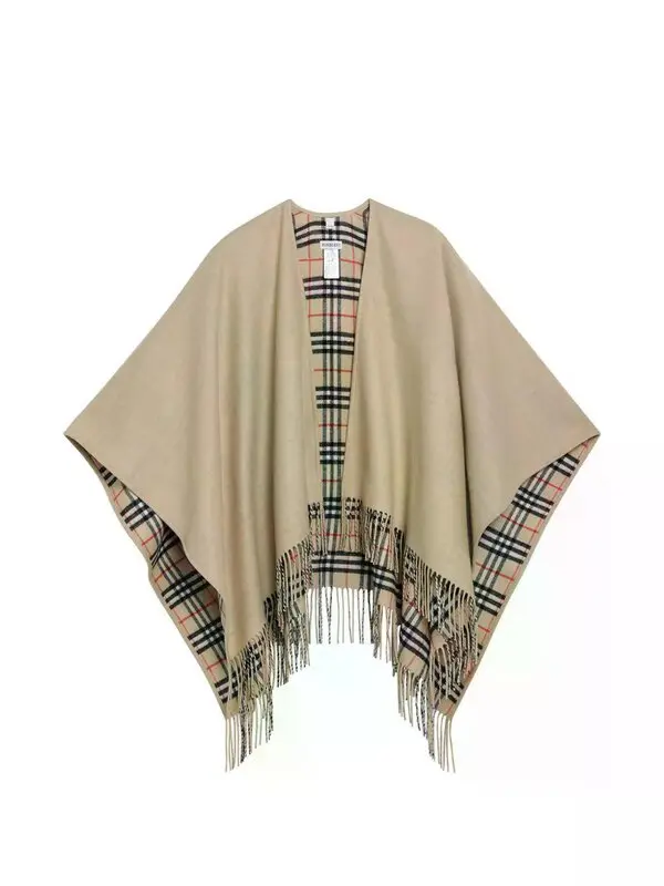 Burberry Reversible Check Wool Cape