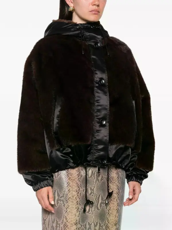 VALENTINI 1972 Faux-fur Panelled Coat