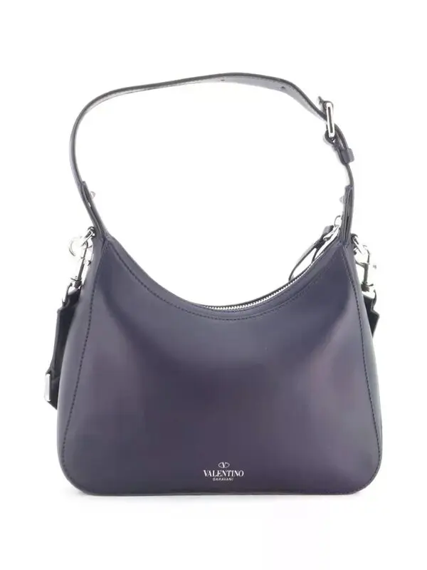 Valentino Garavani Vltn Printed Leather Small Hobo Bag