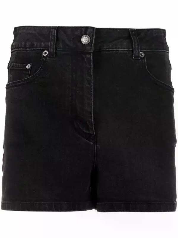 Moschino Slim-cut Denim Shorts - Black