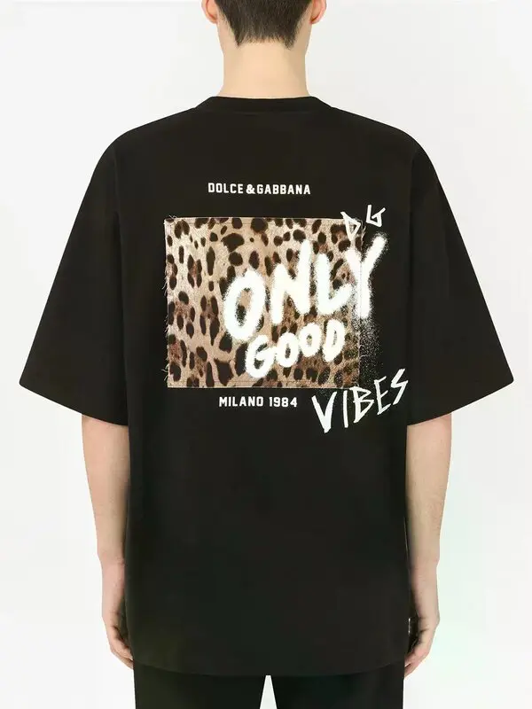 Dolce & Gabbana Only Good Vibes-graphic T-shirt
