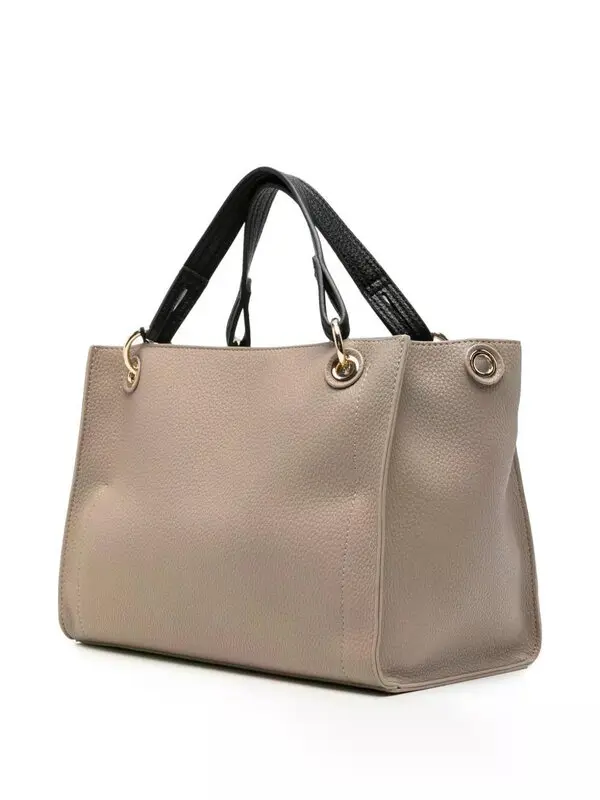 TWINSET Grained-effect Logo-plaque Tote Bag