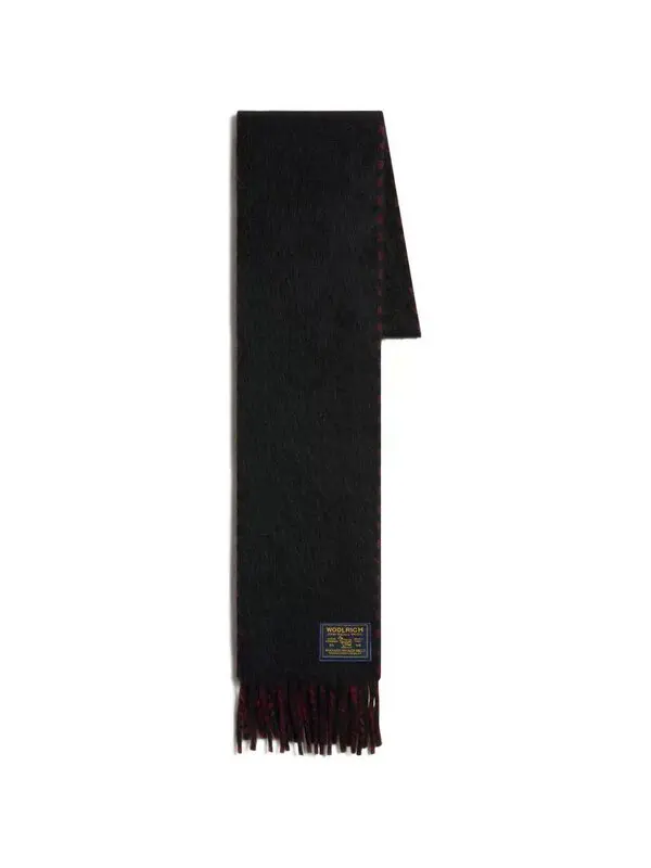 Woolrich Check-pattern Fringed Scarf