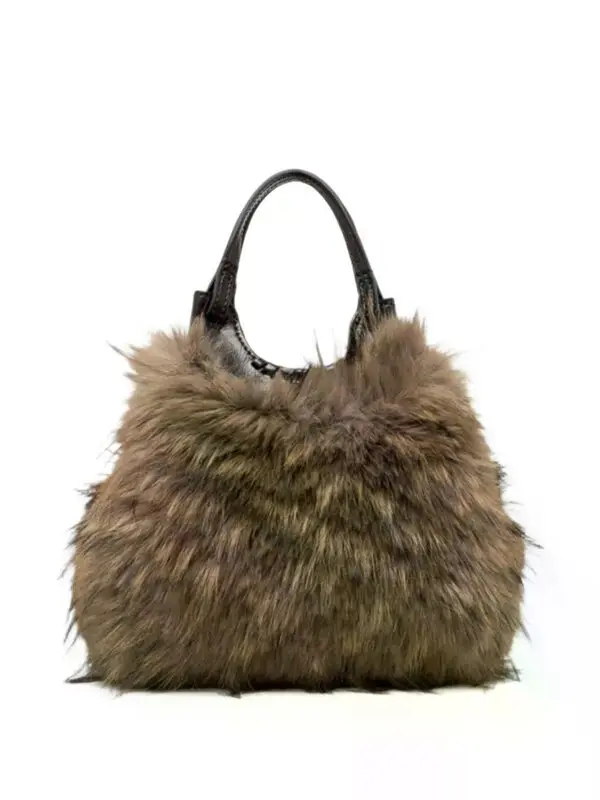 GIANNI CHIARINI Mini Dua Faux-fur Top-handle Tote Bag